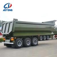 China Front Axle Lift 4 Axle Rear Dump Semi Trailer 40-100 Ton Cargo Dump Truck Tipper Trailer U-shape Dump Trailer for Sale for sale