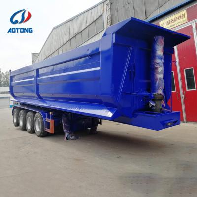 China Hydraulic Rear Dump Tipper Trailer 3 Axles Tipper Semi Truck Tipping Dump Truck Semi Trailer for sale