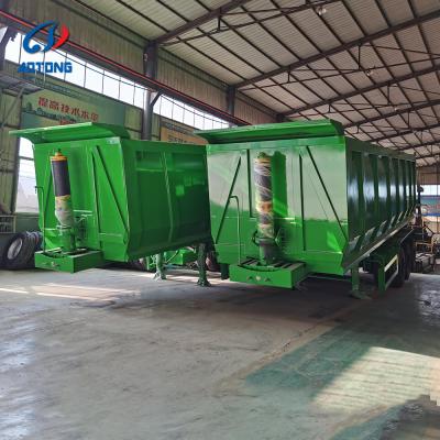 China Custom 35-45 CBM U-Type Steel Dump Semi Trailer 60 Tons for sale