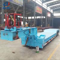 China High Quality Customizable 3 Axle Low Bed Loader 50 60 70 Ton Gooseneck Lowboy Semi Truck Trailer for sale