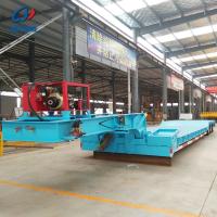 China High Quality Customizable 3 Axle Low Bed Loader 50 60 70 Ton Gooseneck Lowboy Semi Truck Trailer for sale
