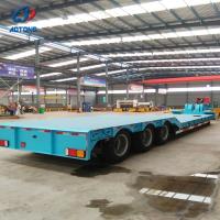 China High Quality Customizable 3 Axle Low Bed Loader 50 60 70 Ton Gooseneck Lowboy Semi Truck Trailer for sale