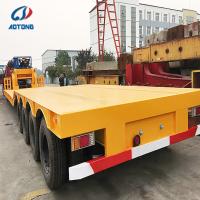 China Customizable Extendable 3-Axle Lowbed Semi Trailer Steel Gooseneck Lowboy Trucks Trailers for Sale for sale
