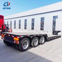 China 4 Axle Front Loading Lowbed Trailer with 12R22.5 Tyres and LED Lights for sale