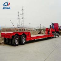 China 3 Axle Lowbed Semi Trailer 60T Capacity with 12R22.5 Tires for sale