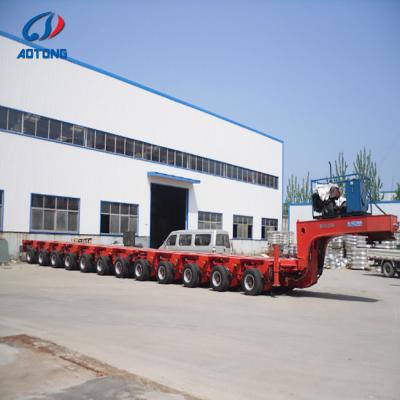 China 7 Axle 100-150 Ton Modular Transporter Lowbed Trailer with 12R22.5 Tyres for sale