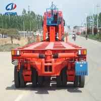 China Lowbed Semi Trailer 35000kgs Capacity with Hydraulic Air Suspension for sale