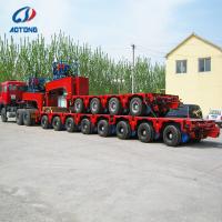 China Lowbed Semi Trailer 35000kgs Capacity with Hydraulic Air Suspension for sale