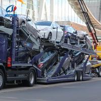 China BPW Axle Car Carrier Semi-Trailer 10-12 Vehicle Capacity 24V LED for sale