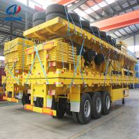 China 20FT 40FT 45FT Container Chassis Trailer 3 Axle Cargo Truck Trailer 60ton 50ton Flatbed Trailer for sale