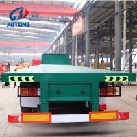 China 3 Axles Flatbed Container Semi Trailer with Q345B Carbon Steel Main Beam and 500mm High Main Beam for Heavy Duty Transport for sale