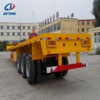 China 40 FT Flatbed Semi Trailer with 12R22.5 Tyre 2’’/3.5’’ Bolt Type Kin Pin and LED Light 7 Ways 24V for sale