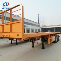 China 40 FT Flatbed Semi Trailer with 12R22.5 Tyre 2’’/3.5’’ Bolt Type Kin Pin and LED Light 7 Ways 24V for sale