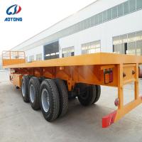 China 40 FT Flatbed Semi Trailer with 12R22.5 Tyre 2’’/3.5’’ Bolt Type Kin Pin and LED Light 7 Ways 24V for sale