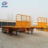 China 40 FT Flatbed Semi Trailer with 12R22.5 Tyre 2’’/3.5’’ Bolt Type Kin Pin and LED Light 7 Ways 24V for sale