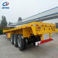 China 40 FT Flatbed Semi Trailer with 12R22.5 Tyre 2’’/3.5’’ Bolt Type Kin Pin and LED Light 7 Ways 24V for sale