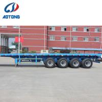 China 20/40/60 Container Flatbed Semi Trailer with LED Light 7 Ways 24V and 28 Tons Landing Gear for sale