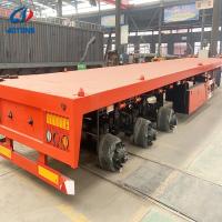 China Trailer Truck 3 Axle 40FT Flatbed Container Flat Bed Trailer for sale
