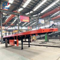 China Trailer Truck 3 Axle 40FT Flatbed Container Flat Bed Trailer for sale
