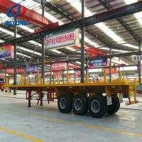 China Shipping Container Twistlocks Bolster Platform Flatbed Semi Trailer for sale