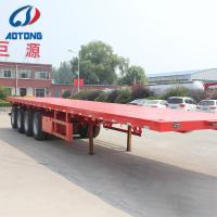 China New 40FT Flat Bed Container Transport Truck Trailer 40 Feet 3 Axle Flatbed Semi Trailer for Sale for sale