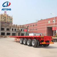 China New 40FT Flat Bed Container Transport Truck Trailer 40 Feet 3 Axle Flatbed Semi Trailer for Sale for sale