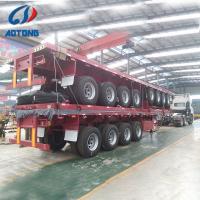 China New 40FT Flat Bed Container Transport Truck Trailer 40 Feet 3 Axle Flatbed Semi Trailer for Sale for sale