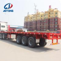 China 3-Axles Heavy-Duty-Flatbed Trailers Cargo Transport Truck Flatbed Semi Trailer Platform Truck Semi Trailer for sale