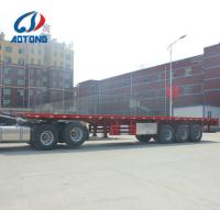 China 3-Axles Heavy-Duty-Flatbed Trailers Cargo Transport Truck Flatbed Semi Trailer Platform Truck Semi Trailer for sale