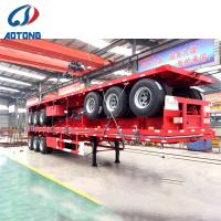 China 3-Axles Heavy-Duty-Flatbed Trailers Cargo Transport Truck Flatbed Semi Trailer Platform Truck Semi Trailer for sale