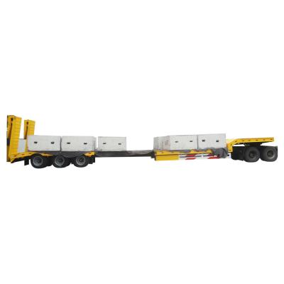 China Factory Direct Heavy Duty 2/3/4 Axles Lowbed Semi Trailer with 28 Ton Two Speed Landing Gear and 40000-80000KG Payload for sale
