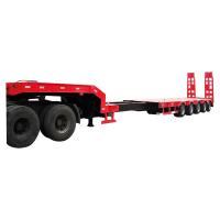 China Factory Direct Heavy Duty 2/3/4 Axles Lowbed Semi Trailer with 28 Ton Two Speed Landing Gear and 40000-80000KG Payload for sale