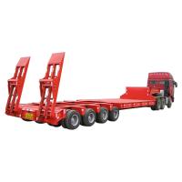 China Factory Direct Heavy Duty 2/3/4 Axles Lowbed Semi Trailer with 28 Ton Two Speed Landing Gear and 40000-80000KG Payload for sale