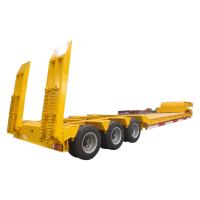 China Factory Direct Heavy Duty 2/3/4 Axles Lowbed Semi Trailer with 28 Ton Two Speed Landing Gear and 40000-80000KG Payload for sale