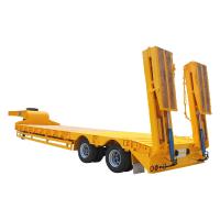 China Factory Direct Heavy Duty 2/3/4 Axles Lowbed Semi Trailer with 28 Ton Two Speed Landing Gear and 40000-80000KG Payload for sale