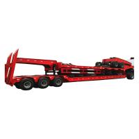 China Heavy Duty I Beam Lowbed Semi Trailer with Double Air Chamber Brake System and Zhenhua Brand Landing Gear for sale