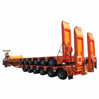China Heavy Duty I Beam Lowbed Semi Trailer with Double Air Chamber Brake System and Zhenhua Brand Landing Gear for sale