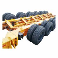 China Heavy Duty I Beam Lowbed Semi Trailer with Dual Line Braking System and Reinforced Gooseneck for sale