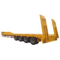 China High-Quality Heavy-Duty 3/4/5-Axle Lowbed Trailer 80T 90T 100T Hydraulic Detachable Gooseneck Lowboy Semi-Trailer for sale