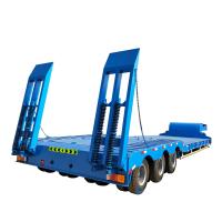 China High-Quality Heavy-Duty 3/4/5-Axle Lowbed Trailer 80T 90T 100T Hydraulic Detachable Gooseneck Lowboy Semi-Trailer for sale
