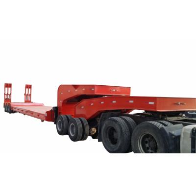 China High-Quality Heavy-Duty 3/4/5-Axle Lowbed Trailer 80T 90T 100T Hydraulic Detachable Gooseneck Lowboy Semi-Trailer for sale