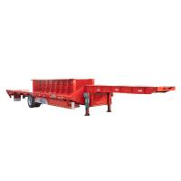 China Custom 70-200 Tons Capacity Lowbed Semi Trailer with 2550mm Width and 4000mm Height for Heavy Transport for sale