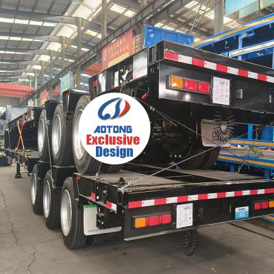 China Good Price 3 Axles 60ton Low Bed Trailer 80/120ton Lowboy Semi Trailer 4 Axles Lowbed Loader Trailers for sale
