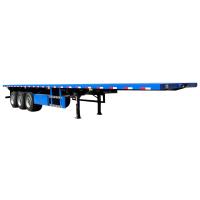 China 15 Meters 40Ft Platform 20Ft Box Loader Container Semi Trailer Flatbed Semi Trailer for Ocean Shipping for sale