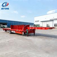 China Factory-Sourced 2/3/4 Axle Steel Folding Gooseneck Low Bed Trailer Drop Deck Semi Trailer with Flip Axle Lowbed Gossneck for sale