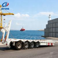 China Factory Price 3 4 Axles Excavator Delivery Lowboy Lowbed Semi Trailer Low Bed Low Loader Trailer for sale