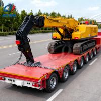 China Factory Price 3 4 Axles Excavator Delivery Lowboy Lowbed Semi Trailer Low Bed Low Loader Trailer for sale