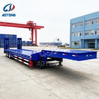 China 3 4 Axles LowBed Gooseneck Excavator Transport Low Bed Semi Trailer 100 Tons Lowbed Truck Trailer for sale