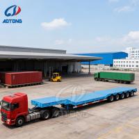 China Two, Three, Four Axle Gooseneck Flatbed Semi Truck with Low Deck, Lowboy, Loader, or Low Bed Semi Trailer for sale