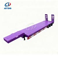 China Lowbed Price Excavator Transporter Low Bed Truck Semi Trailer With Hydraulic Ramp Multi 3 4 5 Axle 40 60 80 120 100 Ton for Sale for sale